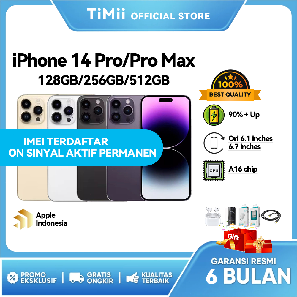 Jual BC iP 14 Pro Max / iP 14 Pro IMEI Terdaftar Beacukai Sinyal Permanen 14 pro max 128gb 256gb ...