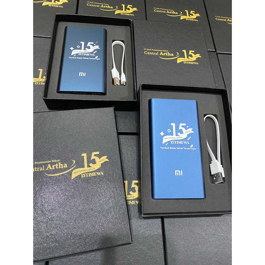 Jual Free Custom Nama Logo Perusahaan | Power Bank PB XIAOMI 10.000Mah ...