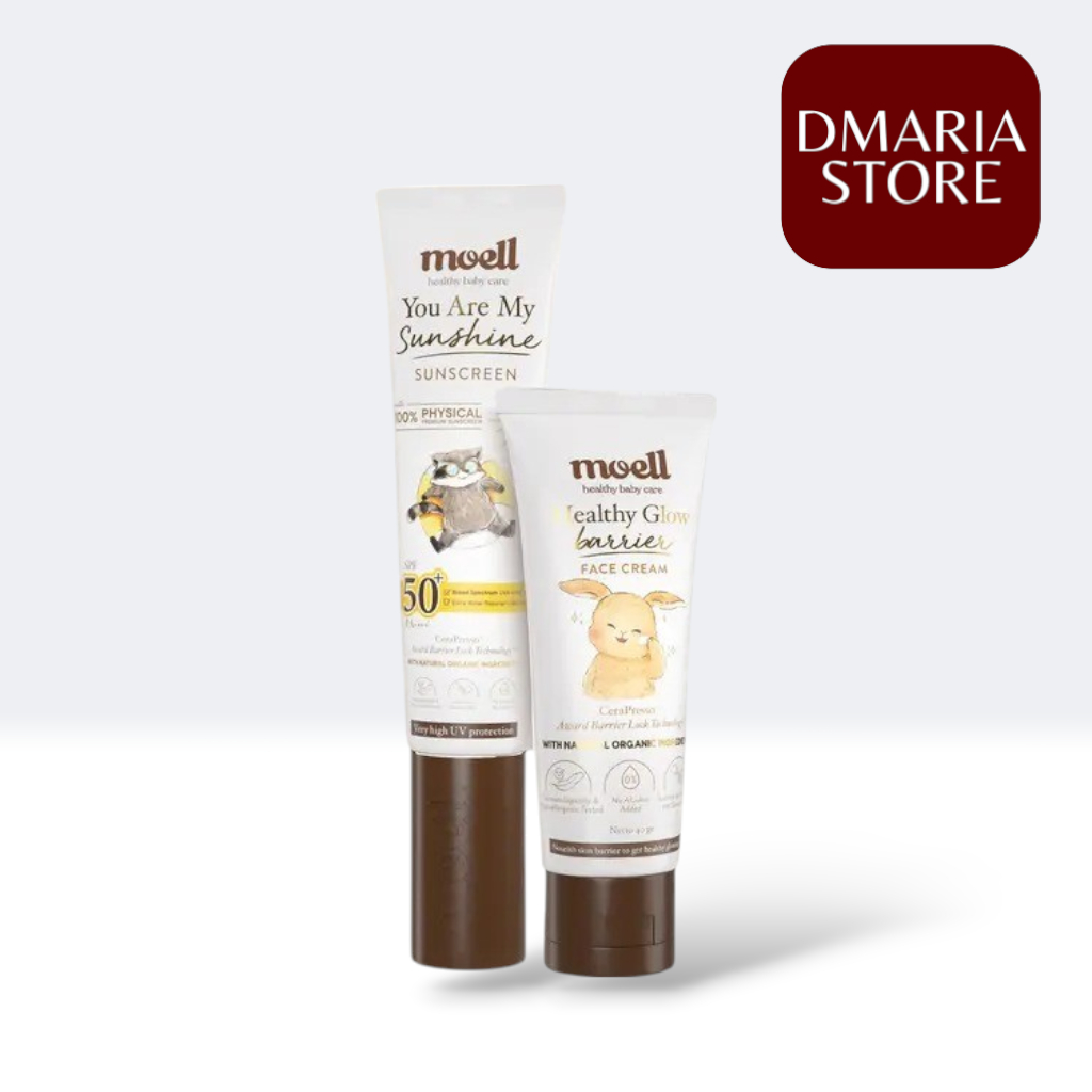Jual Moell Bundling Sunscreen 30gr & Face Cream 40gr - Physical ...