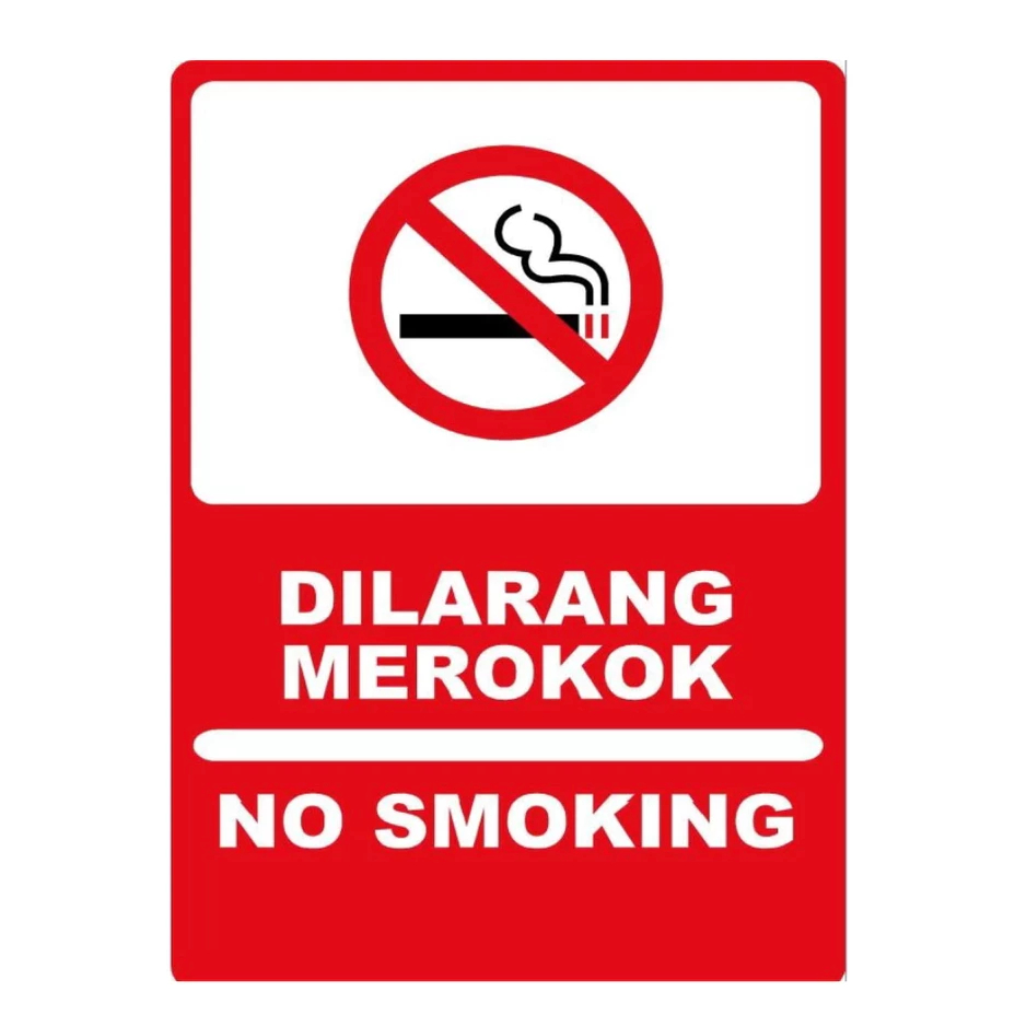 Jual STIKER NO SMOKING 10x15 cm DILARANG MEROKOK NO SMOKING VAPE RAMBU ...