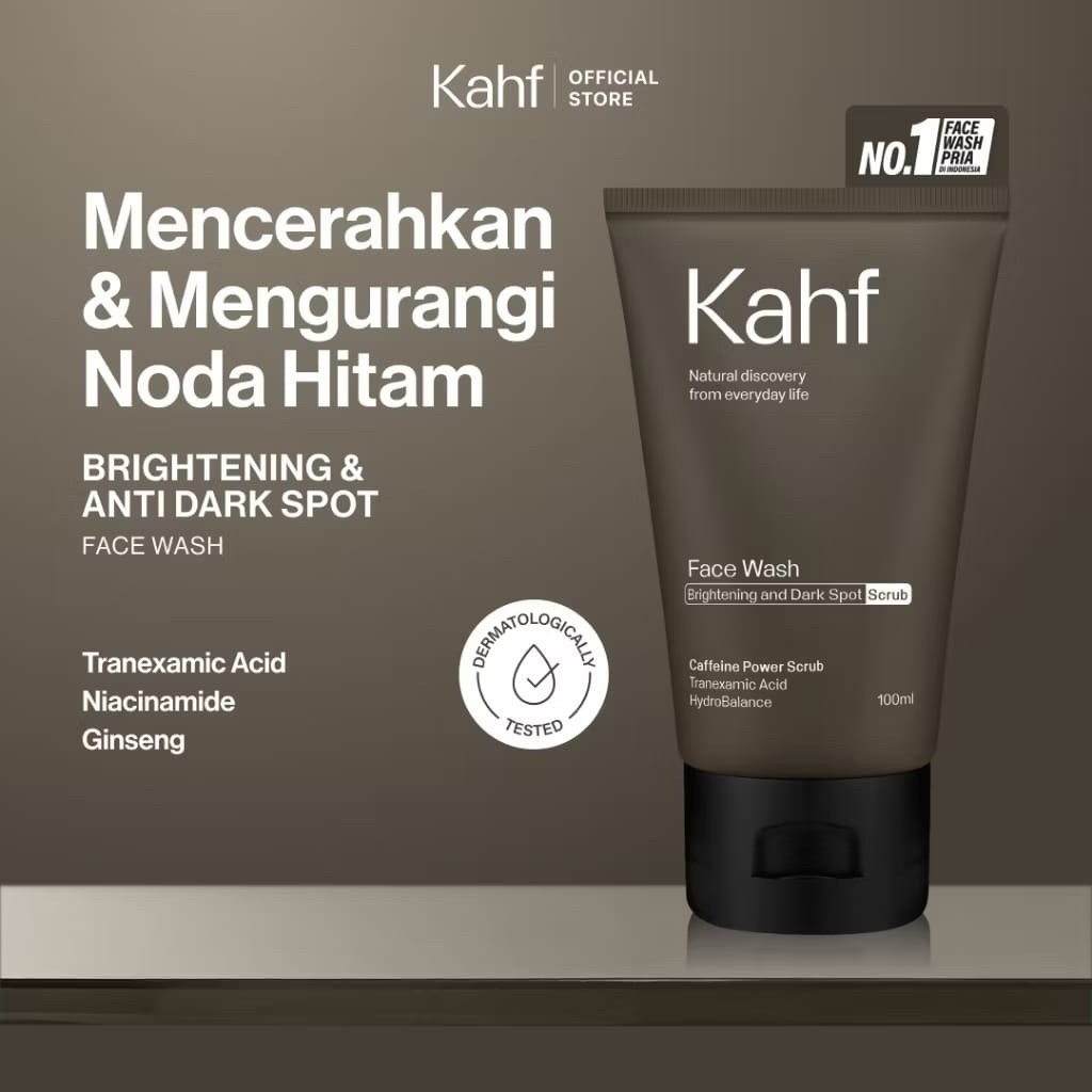 Jual Kahf Face Wash Brightening and Dark Spot Scrub 100 ml Sabun Cuci ...