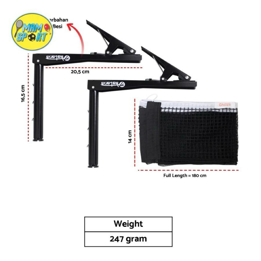 Jual Tiang Net Pingpong Tenis Meja KATANA Kanto 102 Model Jepit ...