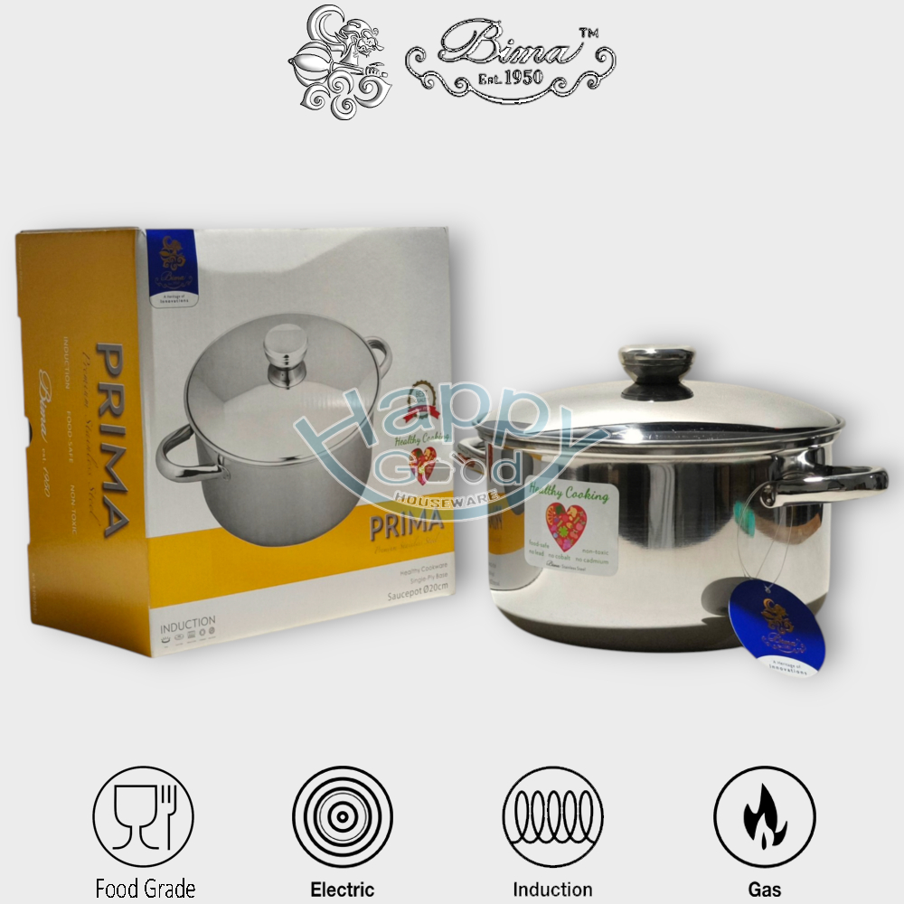 Jual BIMA PRIMA 16-20CM SAUCEPOT | SOUP POT | PANCI SOP | PANCI ...