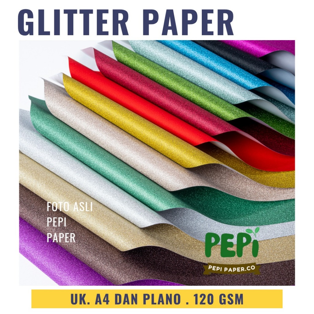 Jual TOKOMAWARKUNING [ 5 Lembar ] Kertas Glitter Paper 120 GSM A4 & [ 1 ...