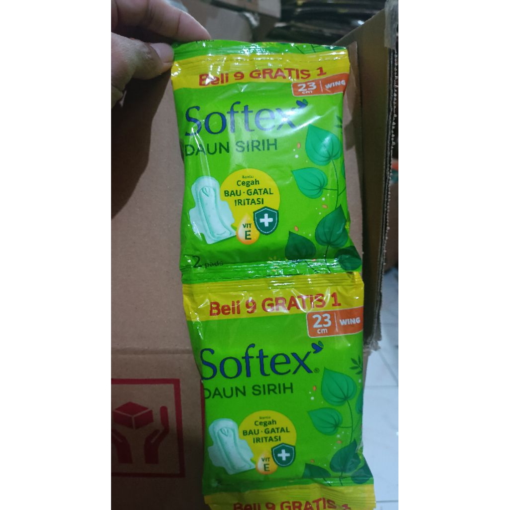 Jual Softex Daun Sirih 23 cm Wing Kemasan sachet Renteng | Shopee Indonesia