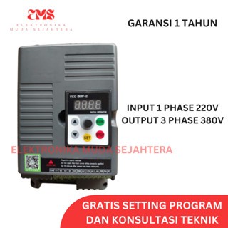 Jual INVERTER 4KW 5,5HP INPUT 220V 1PHASE OUTPUT 380V 3PHASE VFD SUSWE VARIABLE FREQUENCY DRIVE ...