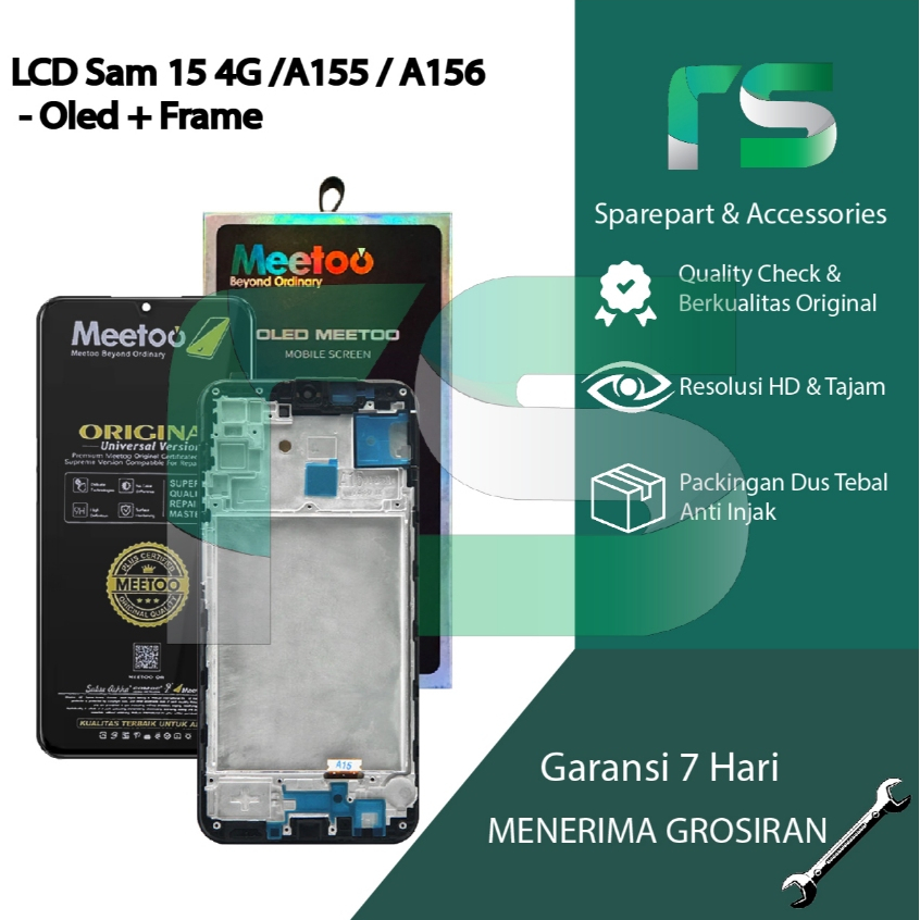 Jual LCD SAM A15 4G +FRAME OLED MEETOO/ 5G / A155 / A156 FULLSET ...