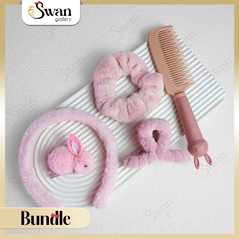 Jual Paket Bundle Rambut Wanita Set 5 PCS Bulu Aksesoris Gift Korea ...