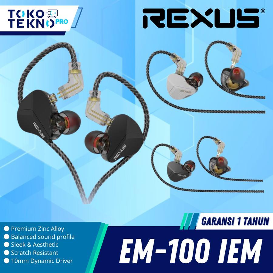Jual Rexus EM100 / EM-100 IEM In Ear Monitor Detachable Cable Wired Earphone Headset Dynamic ...
