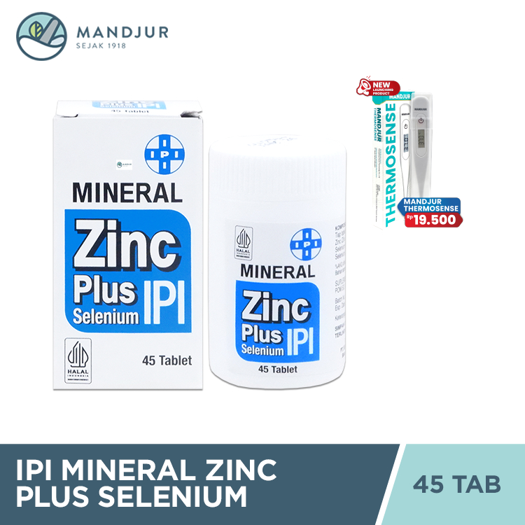 Jual IPI Mineral Zinc Plus Selenium 45 Tablet - Suplemen Zinc dan ...
