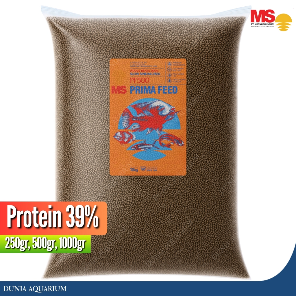 Jual PF 500 Pakan Ikan Kemasan 250gr 500gr 1000gr / Makanan Ikan Pelet ...