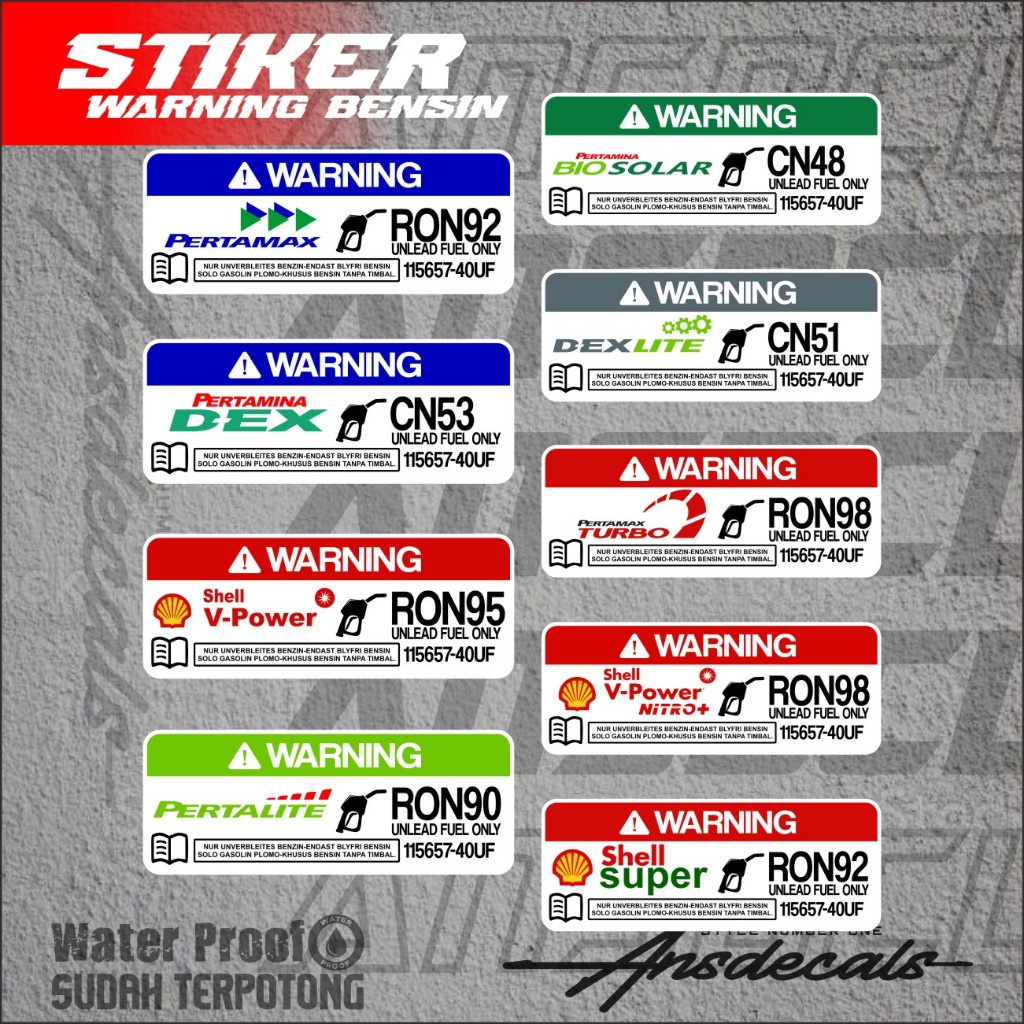 Jual STIKER WARNING BENSIN PERTAMAX SHELL BIO SOLAR STIKER PERTAMAX ...