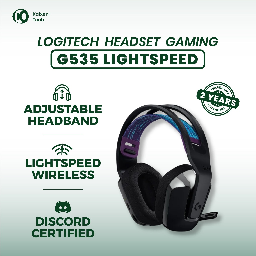 Jual Headset Gaming Logitech G535 – Wireless Ringan, Mic Jernih ...