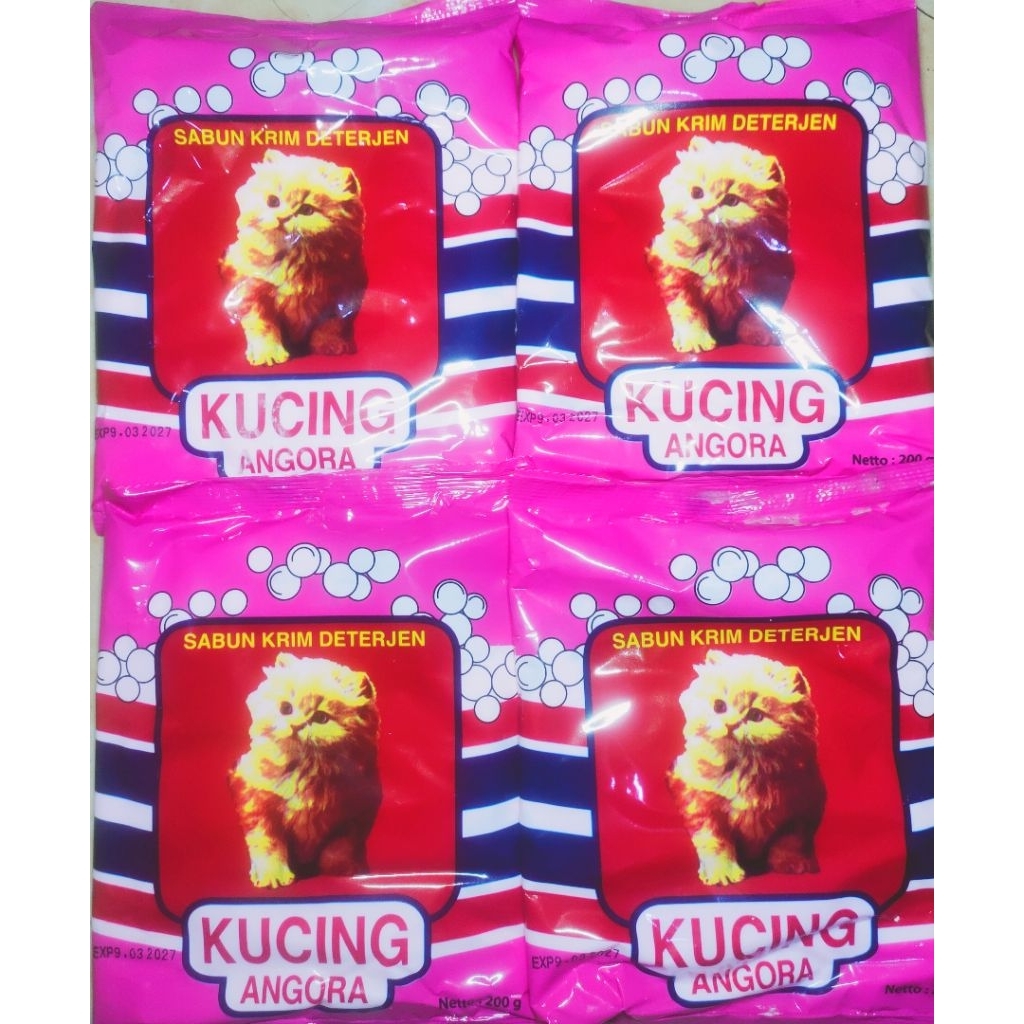 Jual sabun jadul krim daterjen merk kucing Angora pink 10 sachet ...