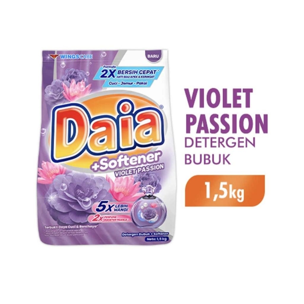 Jual Daia Detergent Bubuk violet 1.5kg | Shopee Indonesia