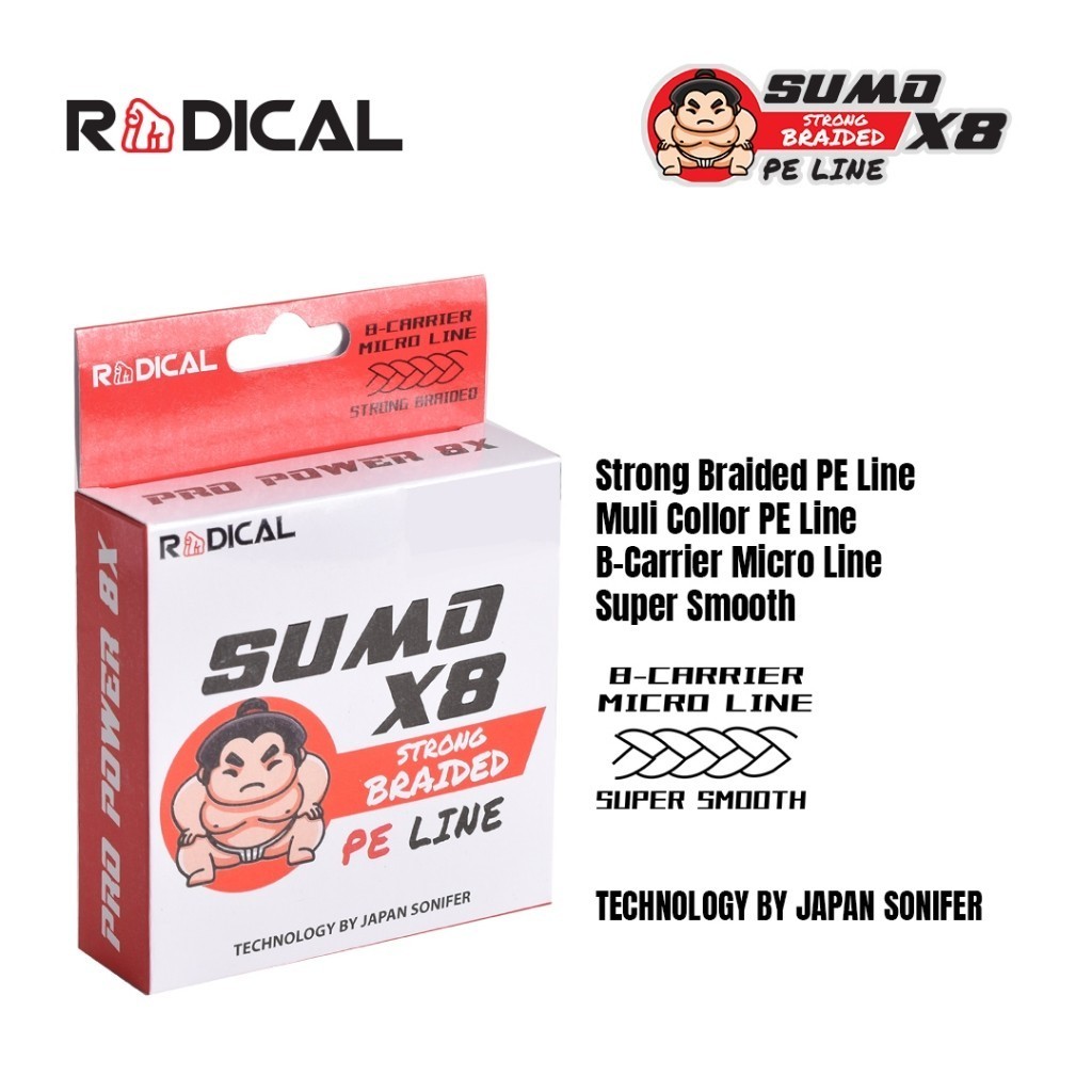 Jual PE Line SUMO X8 200M Strong Braided 8 Lilit – Senar Pancing PE X8 ...