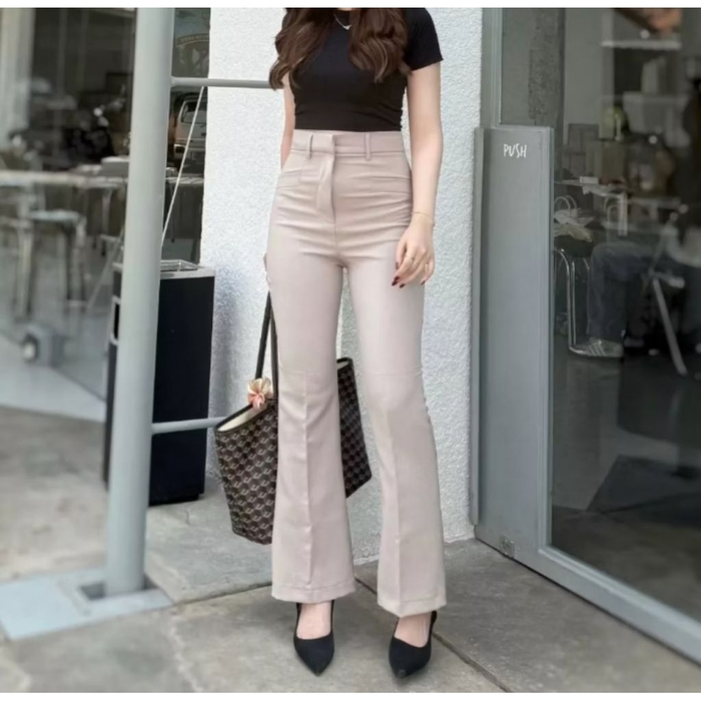 Jual kylie Cutbray Pants - Highwaist Flare Pants - Celana Cutbray ...