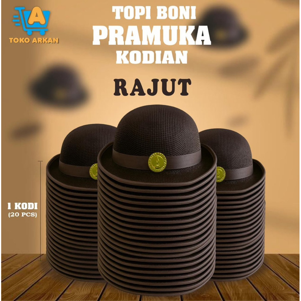 Jual Topi Boni Pramuka Putri isi (20) Kodian sama (10) Boni Rajut Laken ...