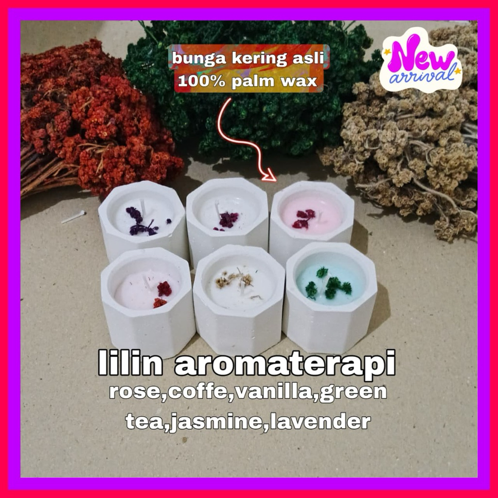 Jual lilin aromaterapi 100% natural wangi bunga kering asli. | Shopee ...