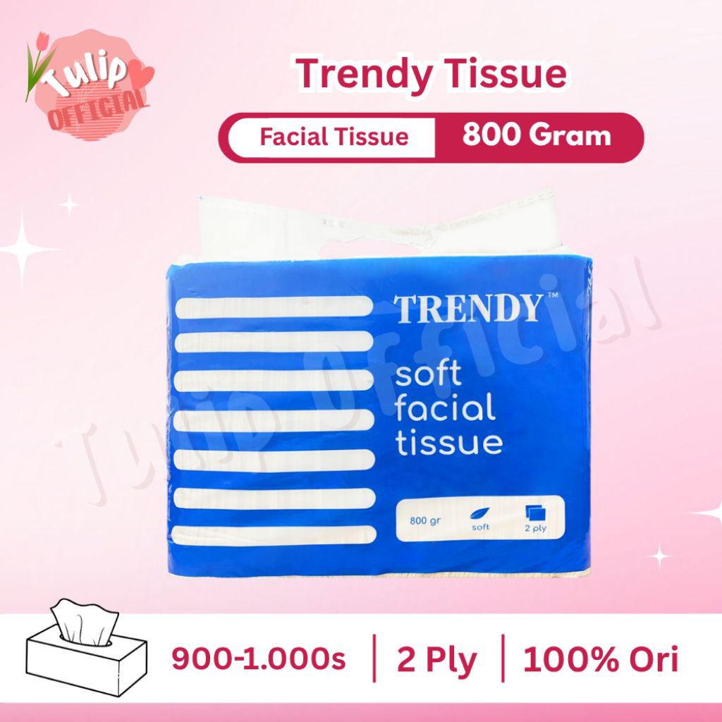 Jual MURAH Tisu Tissue Facial TRENDY isi ± 900 - 1000 Sheets Berat 800 ...