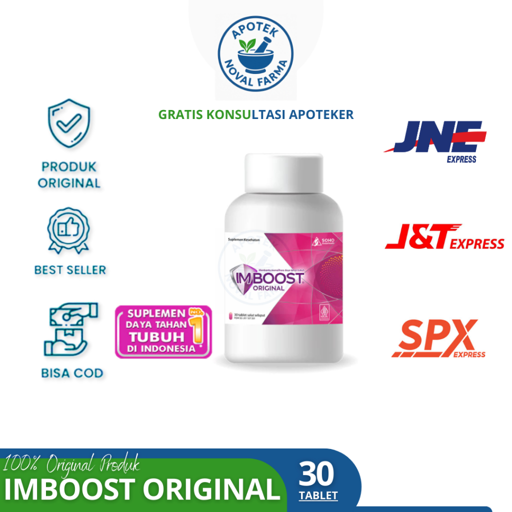 Jual (Live) Imboost Original Botol 30 Tablet Suplemen Daya Tahan Tubuh ...