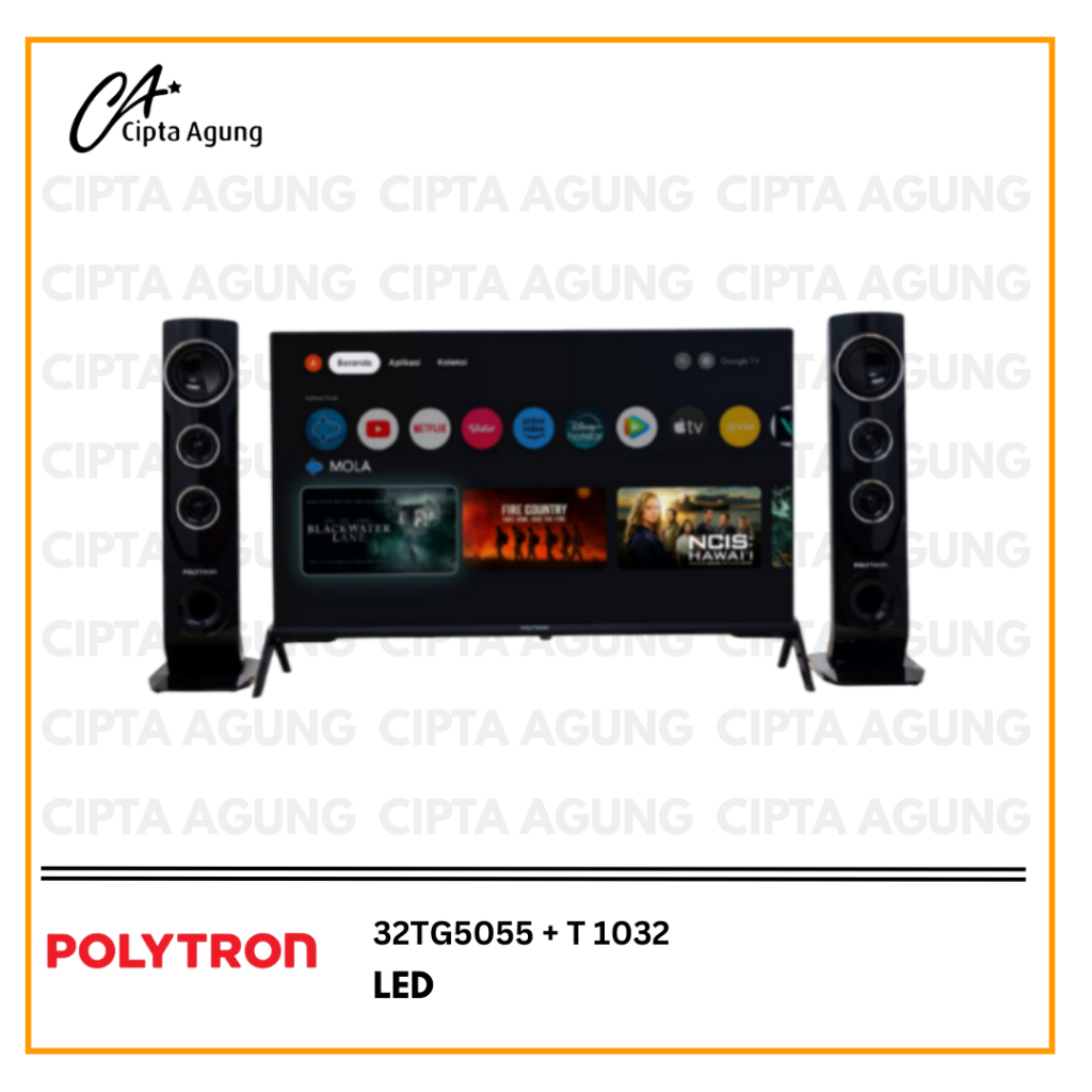 Jual POLYTRON LED TV 32 INCH POLYTRON LED SMART GOOGLE TV PLD 32TG5055 ...