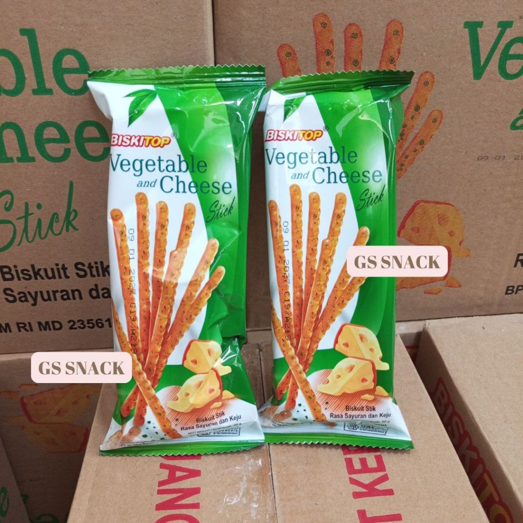 Jual [GSSNACK] 1 DUS BISKITOP VEGETABLE CHEESE BISKUIT SEHAT BERGIZI ...