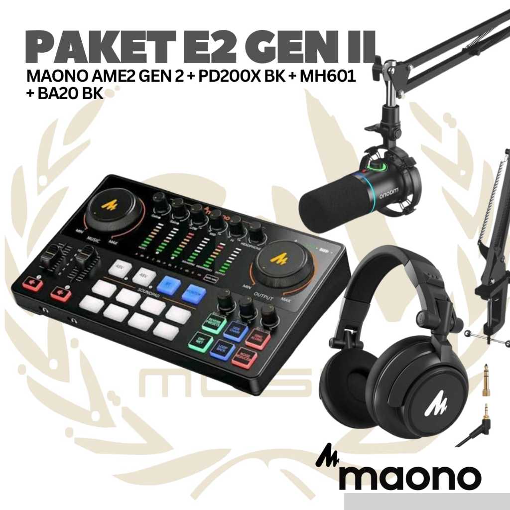 Jual PAKET MAONO E2 GEN 2 - AME2 Gen II - 1 MIC PLUS MH601 - Podcast ...