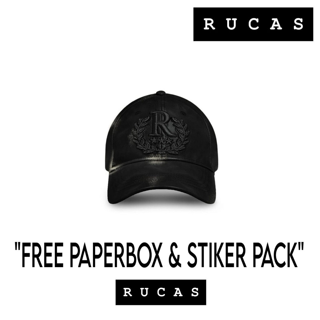 Jual [ORIGINAL] RUCAS Crown Paint Leather Black Cap | Shopee Indonesia