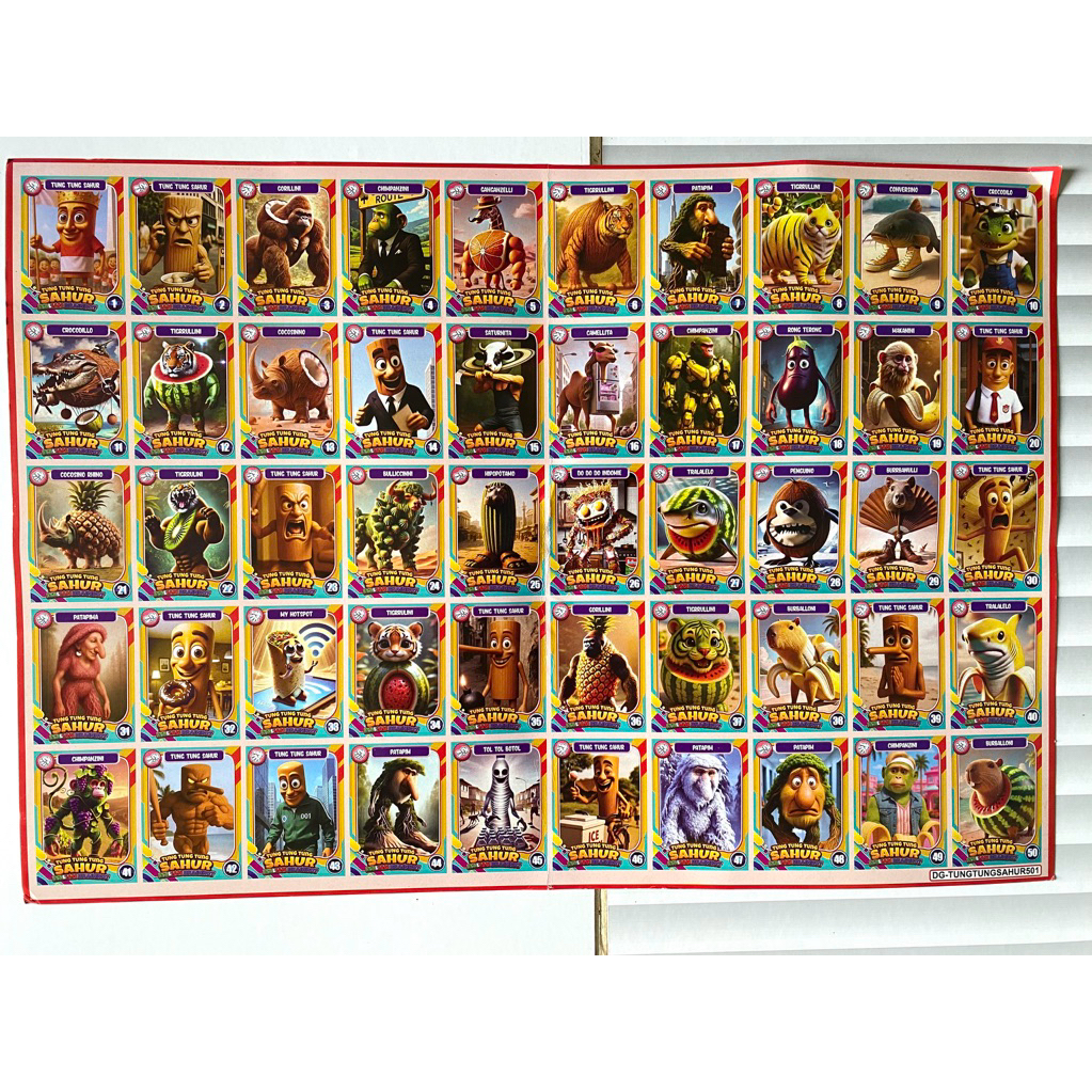 Jual Kartu Poster /Gambaran Kertas Brain Rot Tung Tung Sahur | Shopee ...