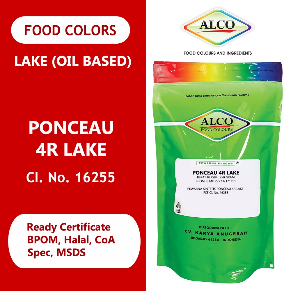 Jual Pewarna Makanan Minuman Kue Bubuk PONCEAU 4R LAKE CI 16255 MERAH ...