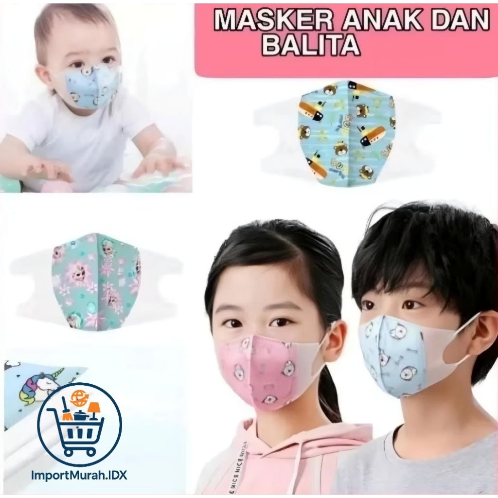 Jual MASKER ANAK ANAK 3 PLY/ KIDS MASK/ MASKER DUCKBILL ANAK/ MASKER ...