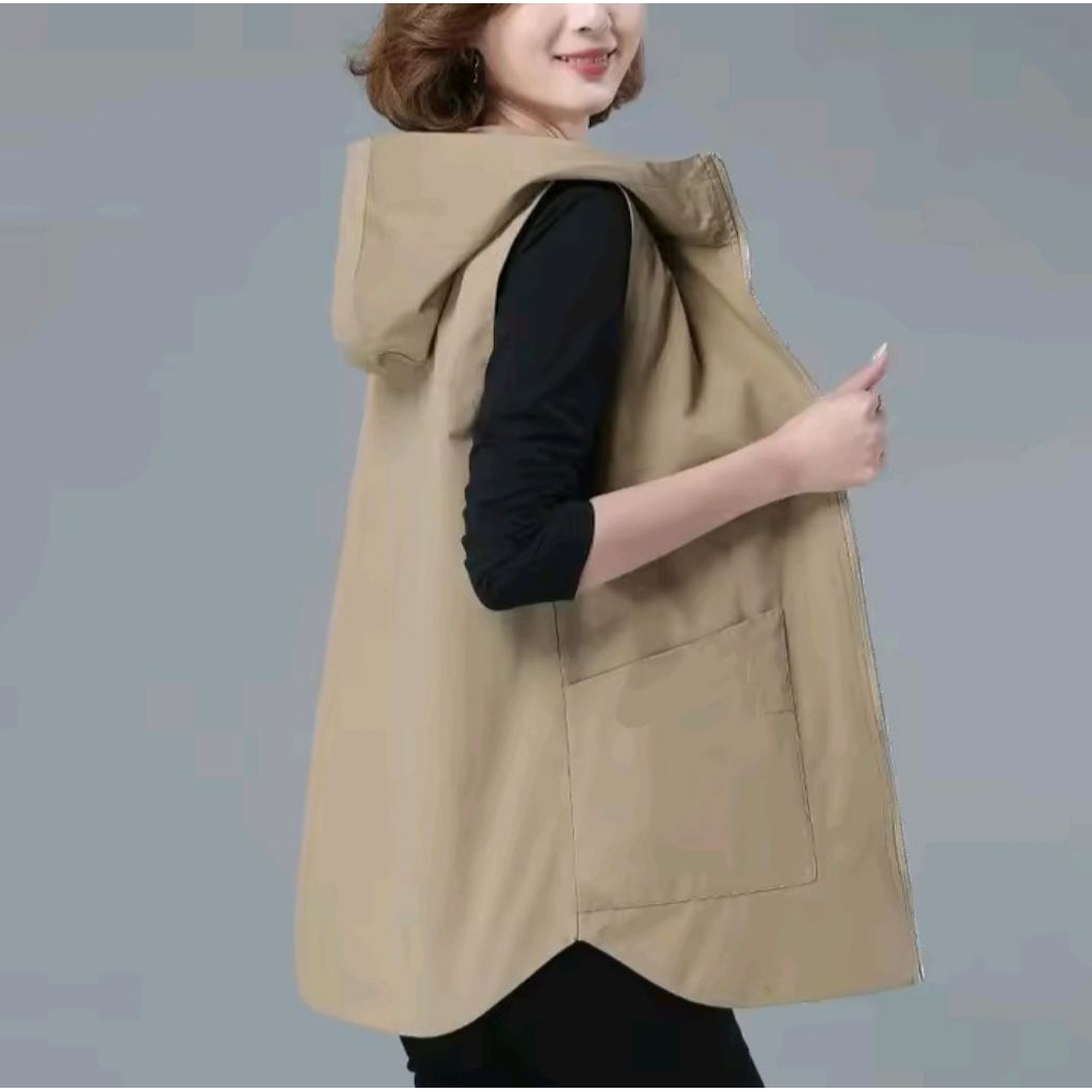 Jual rompi Hoodie/rompi vest wanita/rompi panjang/rompi santai/rompi ...