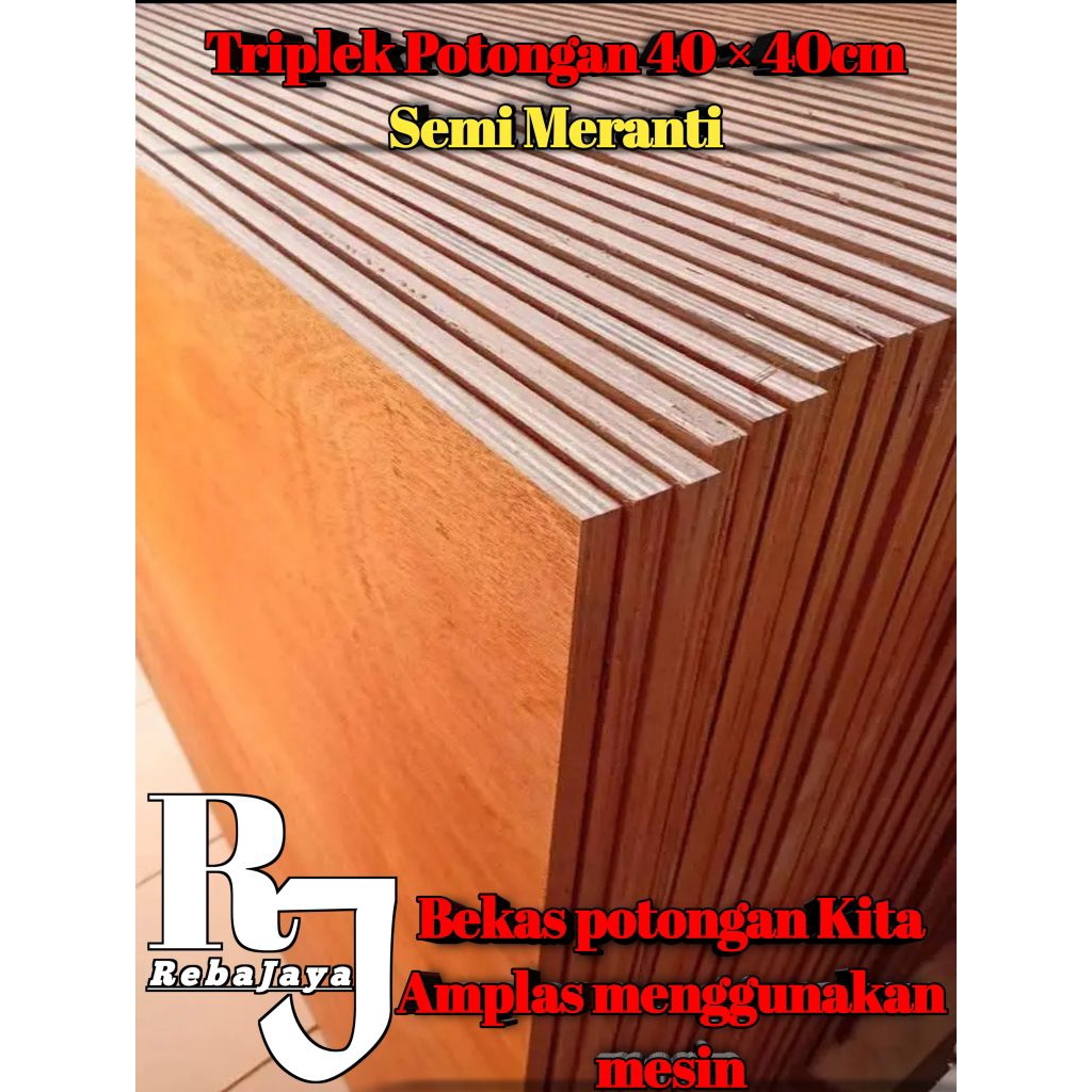 Jual Triplek potongan 40x40cm 12mm Semi meranti potongan sangat halus ...