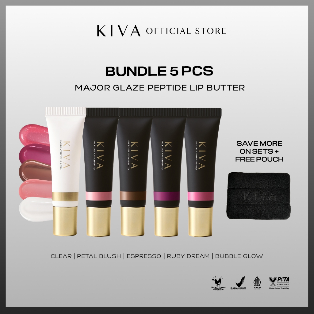 Jual KIVA [5PCS] ALL SHADES Major Glaze Peptide Lip Butter | Shopee ...