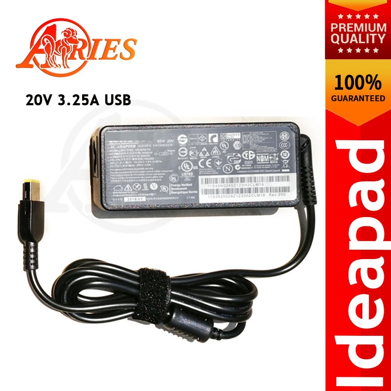 Jual Charger Laptop / Adaptor Laptop 20V 3.25A USB Square mouth ...