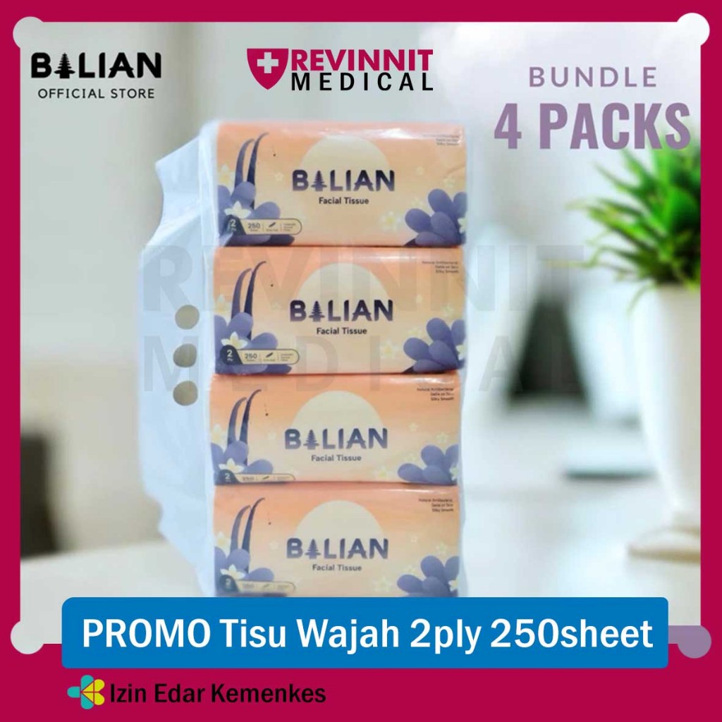 Jual BALIAN Tisu Wajah Facial Tissue [250s x 4pack] Facial Tissue ...