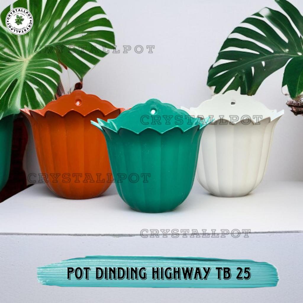 Jual POT BUNGA DINDING TEMPEL MOTIF MAWAR TB 25 HIGH WAY WARNA WARNI ...