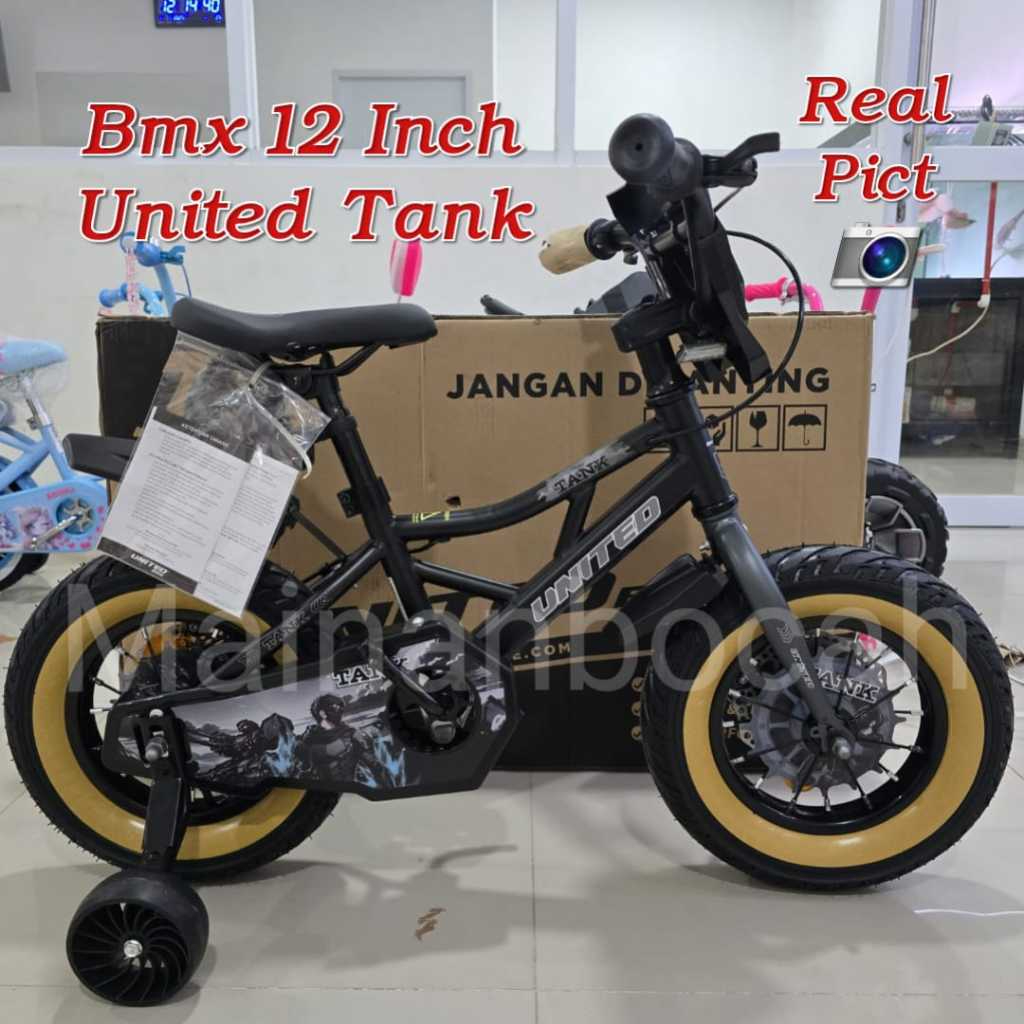 Jual SEPEDA ANAK BMX 12 INCH UNITED TANK REM CAKRAM BY:UNITED TERBARU ...