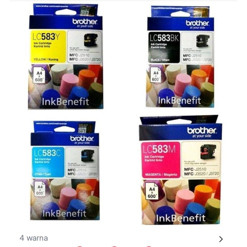 Jual Brother LC 583 untuk MFC-J3520 MFC-J3720 | Shopee Indonesia