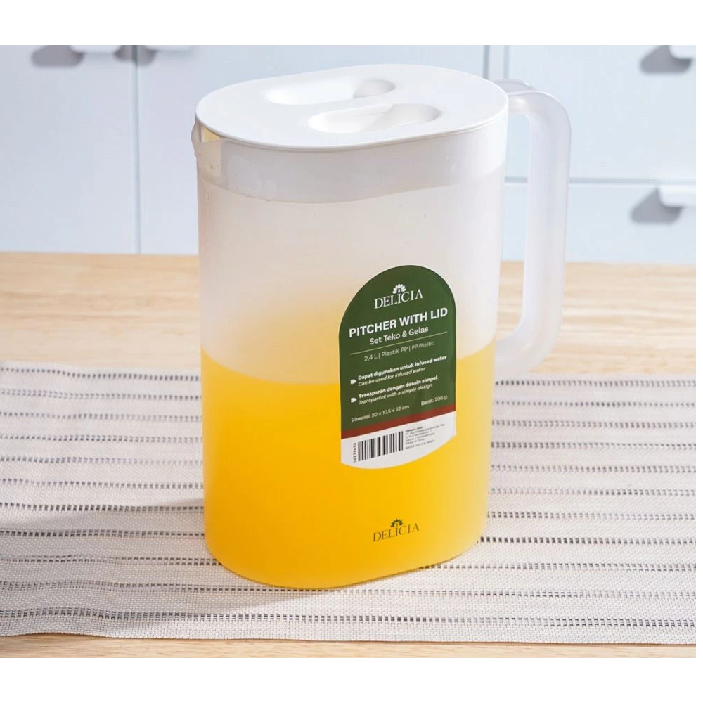Jual AZKO Delicia 2.4 ltr Teko Minum Water Jug Pitcher Dengan Tutup Dan ...