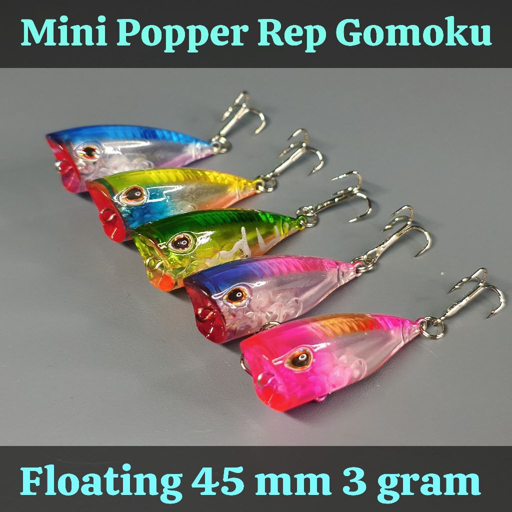 Jual Lure Mini Popper Replika Gomoku Popper 45mm 3gram | Shopee Indonesia
