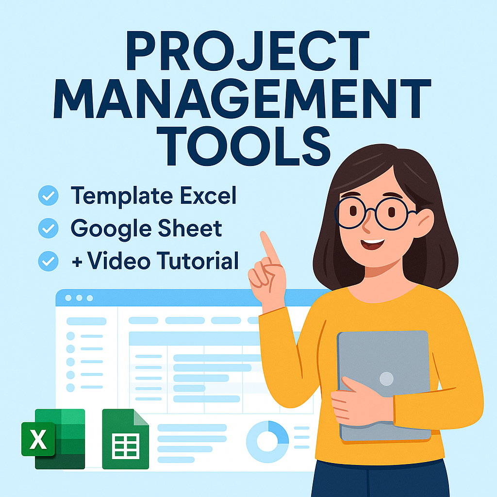 Jual (47) Template Excel Project Management + Google Sheet + Video ...