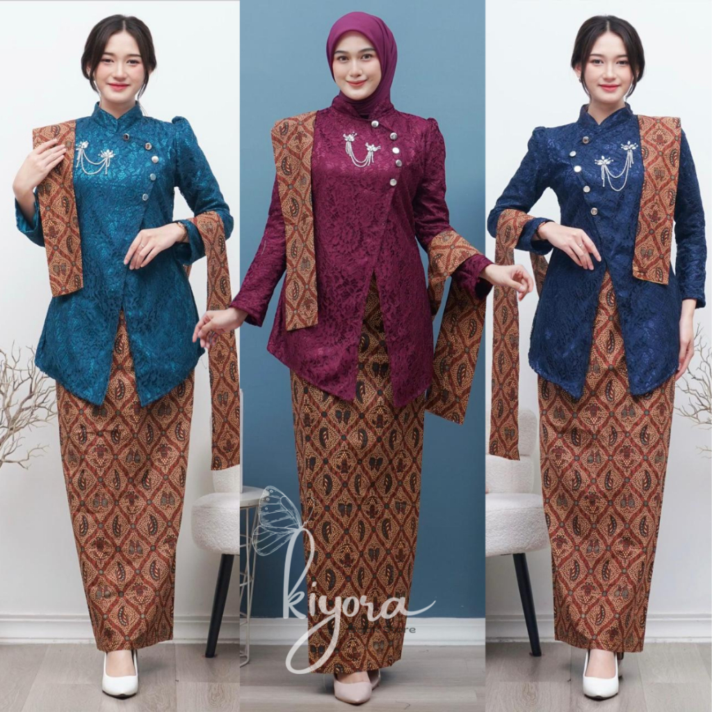 Jual Set Kebaya Janggan Wanita Jawa Tradisional Payet Handmade Busui Friendly Kebaya Wisuda ...