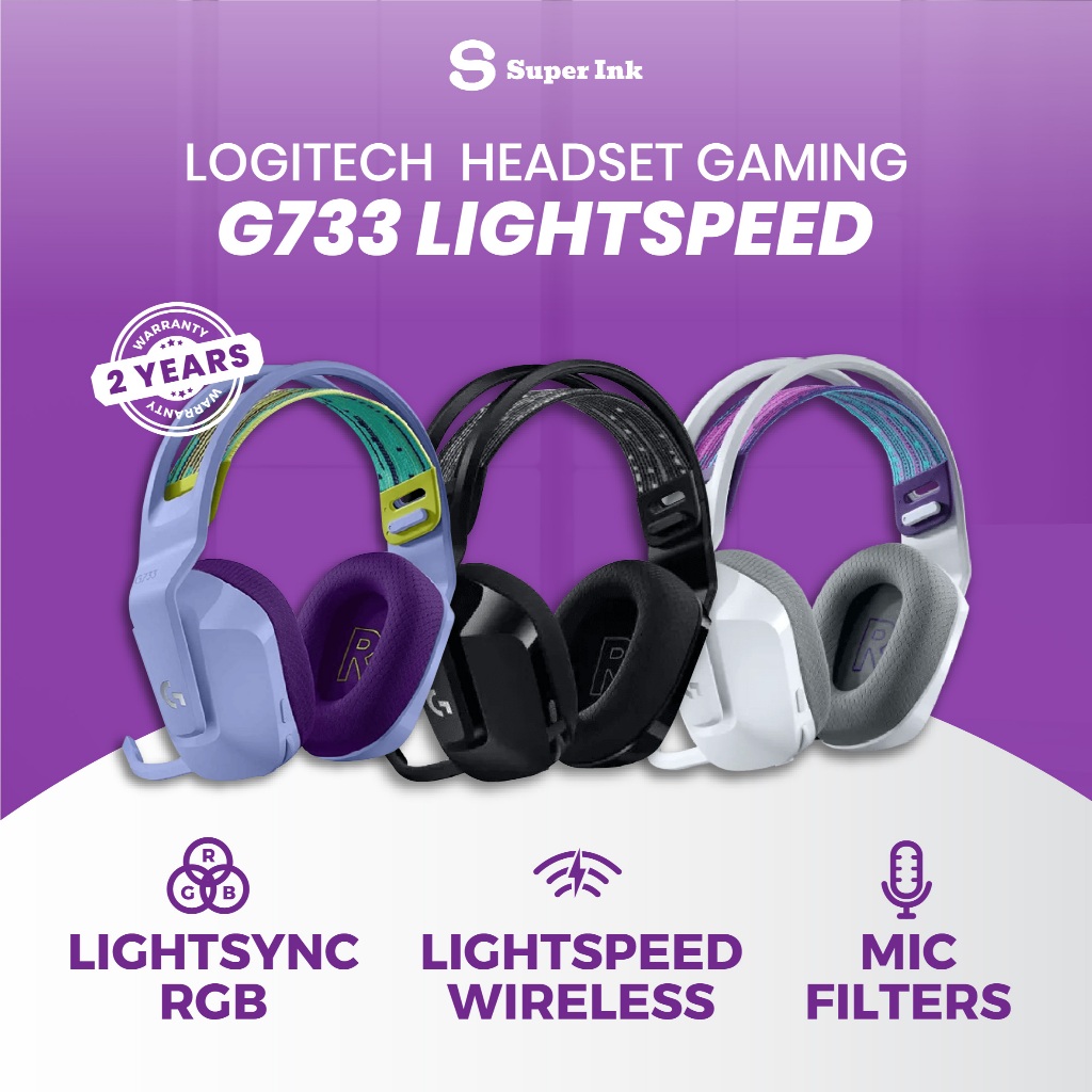 Jual Headset Gaming Wireless Logitech G733 LIGHTSPEED RGB – Suara ...
