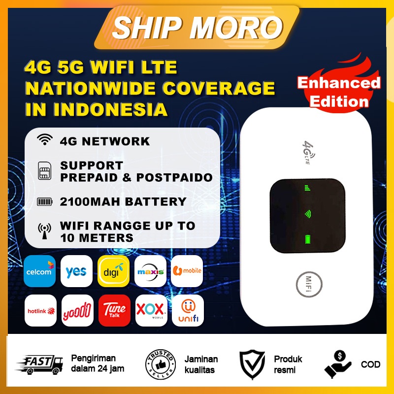 Jual Modem MIFI 4G LTE Unlock Semua Operator WiFi Portabel SIM Card 10 ...