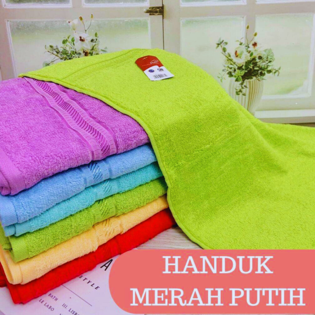 Jual Handuk Merah Putih Jumbo Tanggung by Terry Palmer ukuran 60x120 ...