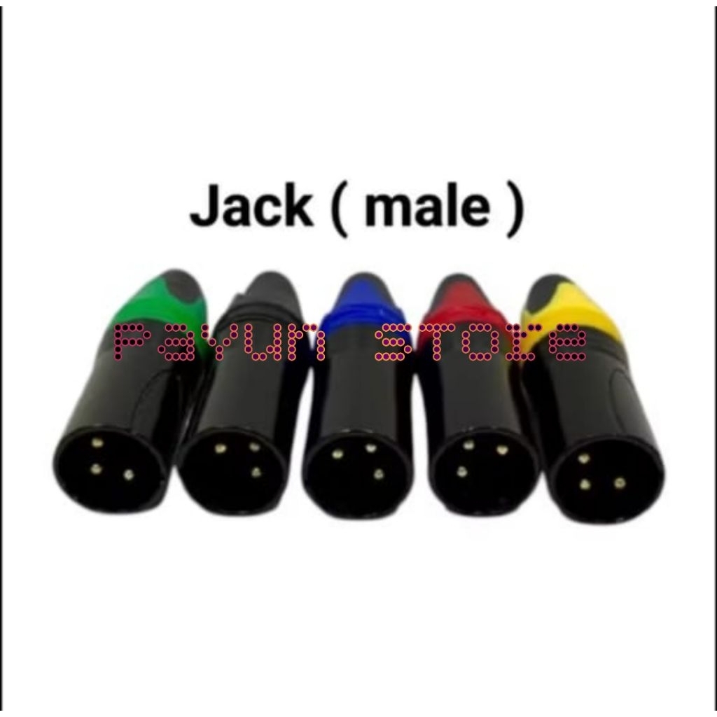 Jual Jack Canon XLR 3 Pin Male / Soket Canon Kunci Female Socket Canon ...
