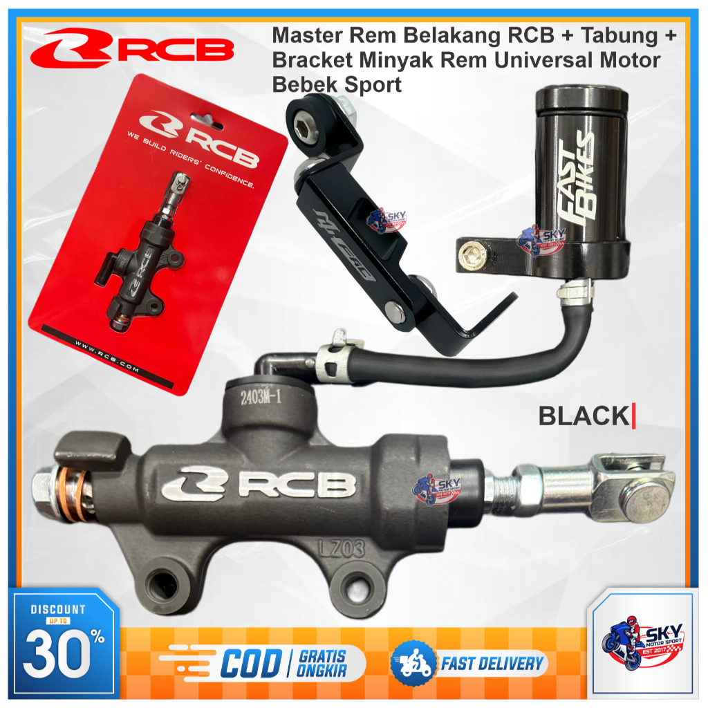 Jual Master Rem Belakang RCB + Tabung + Bracket Minyak Rem Mufac ...
