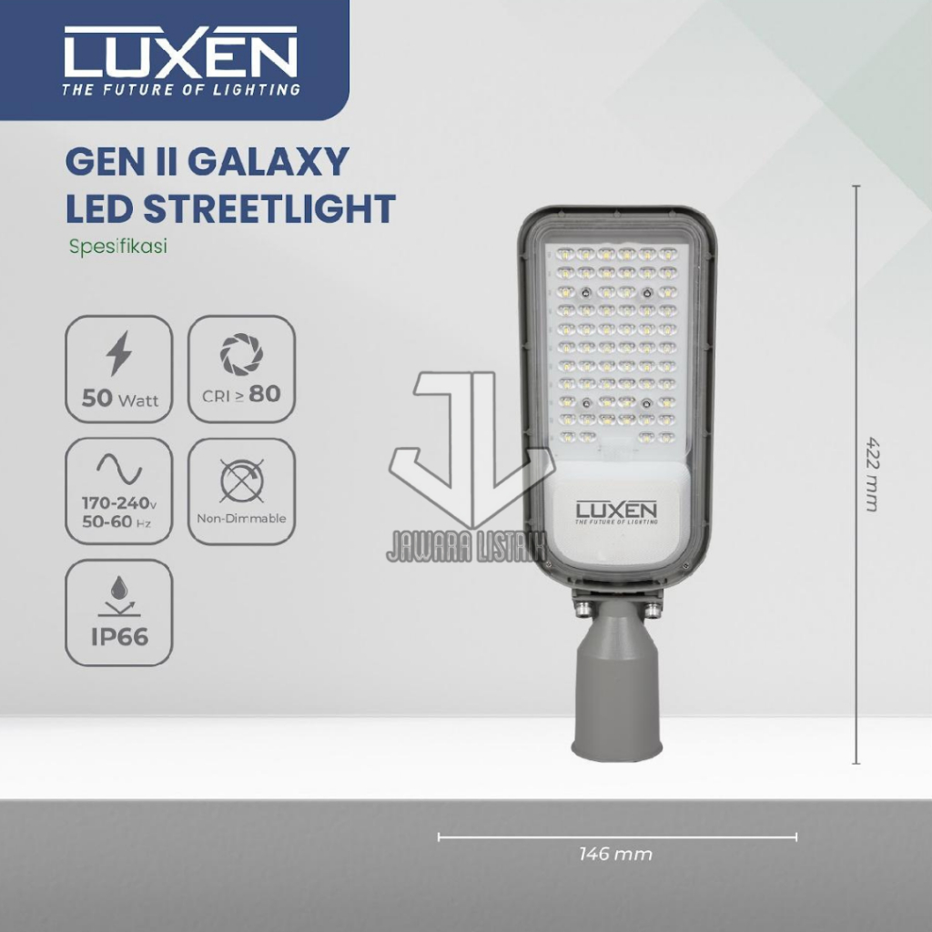Jual LUXEN PJU 50 WATT PJU50SLM IP 65 GALAXY SERIES WATERPROOF LAMPU ...